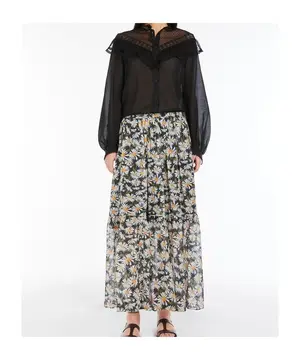 Max Mara Lace Button-up Top