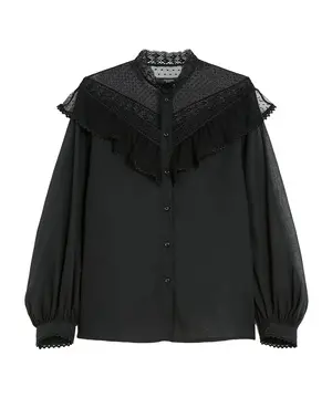 Max Mara Lace Button-up Top