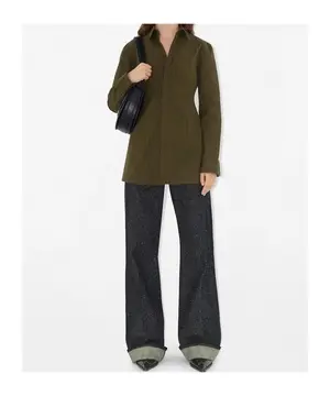 Burberry Regular Fit Striped Belted Waist Shirt