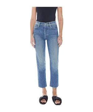 MOTHER High-rise Straight Leg Denim Pants