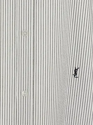 Saint Laurent Cassandre Striped Button-up Shirt