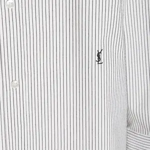 Saint Laurent Cassandre Striped Button-up Shirt
