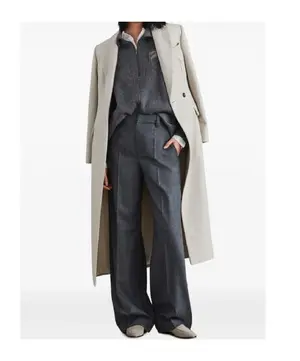 Brunello Cucinelli High-waist Wide-leg Tailored Trousers