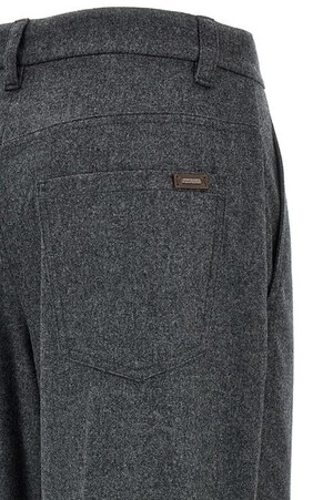 Brunello Cucinelli High-waist Wide-leg Tailored Trousers