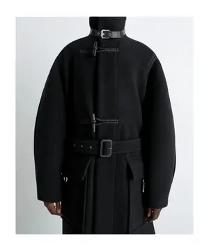 LEMAIRE Belted Patch Pocket Coat