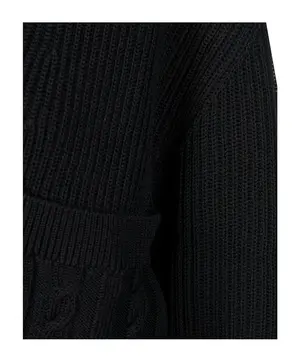 Victoria Beckham Cropped Cable Pocket Cardigan