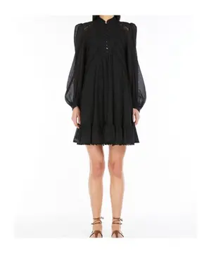 Max Mara Flared Hem Mini Dress With Lace Detail