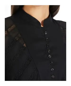 Max Mara Flared Hem Mini Dress With Lace Detail
