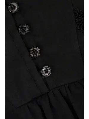 Max Mara Flared Hem Mini Dress With Lace Detail