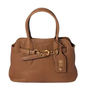 Miu Miu Aventure Nappa Leather Bag - Oak