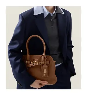 Miu Miu Aventure Nappa Leather Bag - Oak