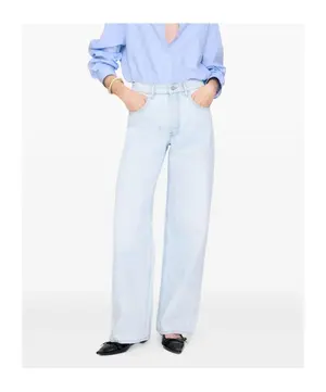 ANINE BING Manon High Waist Wide-leg Jeans - Light Denim