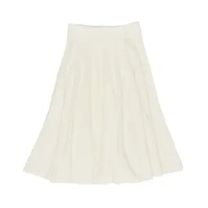 THE ROW Jaliah Cotton And Linen Blended Skirt - White