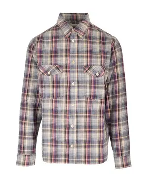 Isabel Marant Étoile Checked Long-sleeved Shirt - Gray