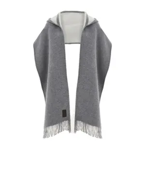 FERRAGAMO Hooded Scarf - Gray