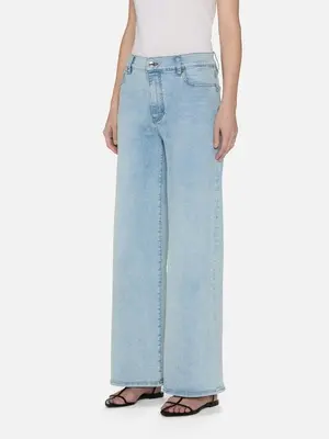 FRAME A Le Slim Palazzo Jeans - Blue