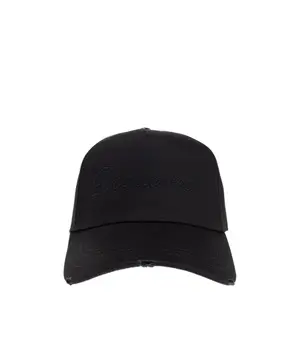 Dsquared2 Embroidered Distressed Baseball Cap - Black
