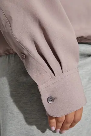 Dries Van Noten Long Sleeve V-neck Blouse - Nude