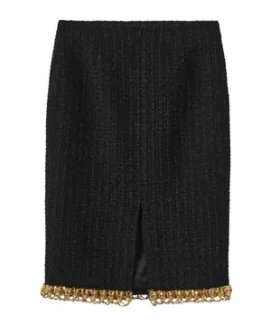 Marissa Chiara Button Detailed Mini Dress With Embellished Hem