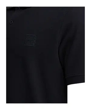 Stone Island Logo Patch Short Sleeved Polo Shirt - Blue