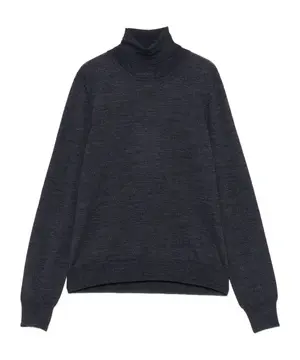 MAISON MARGIELA Turtleneck Knitted Jumper - Blue