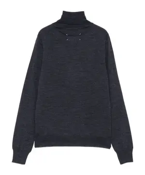 MAISON MARGIELA Turtleneck Knitted Jumper - Blue