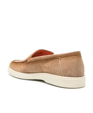 Santoni Almond Toe Slip-on Loafers