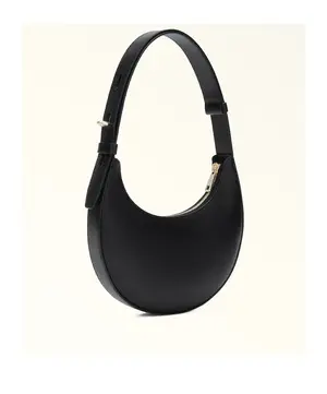 Furla Delizia Logo Printed Mini Shoulder Bag - Black