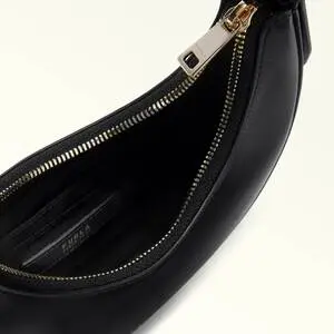 Furla Delizia Logo Printed Mini Shoulder Bag - Black