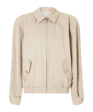 Magda Butrym Embroidered Cotton Blend Casual Jacket - Beige