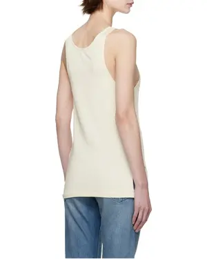 MAISON MARGIELA Logo Printed Tank Top - Beige