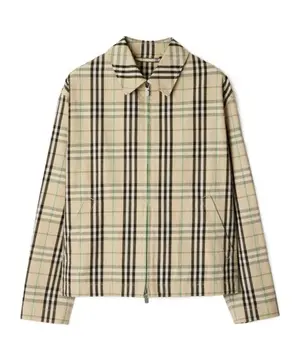 Burberry Checked Zip Up Jacket