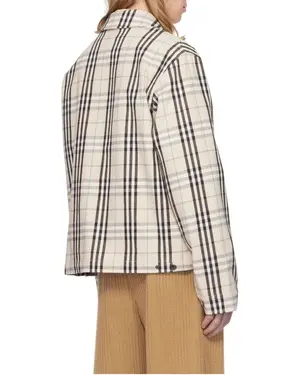 Burberry Checked Zip Up Jacket