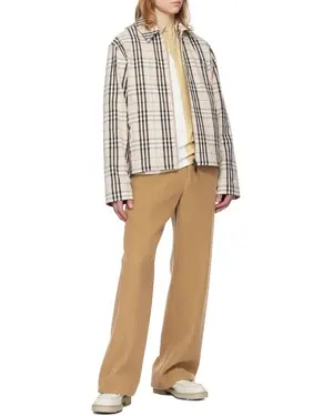 Burberry Checked Zip Up Jacket