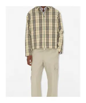 Burberry Checked Zip Up Jacket
