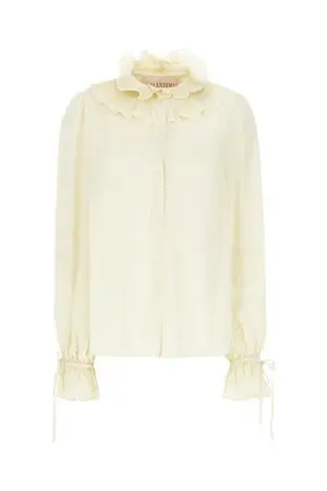 Valentino Garavani Ruffled Collar Button-up Shirt - White