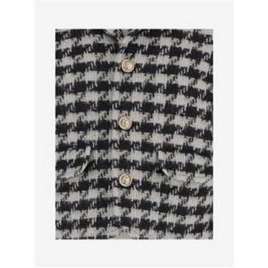 Celine Garance Jacket In Houndstooth Wool Natt