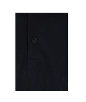 Balenciaga Logo Embroidered Polo Shirt - Navy Blue