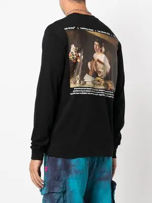 Off-White Caravaggio Print Cotton Sweatshirt