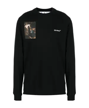 Off-White Caravaggio Print Cotton Sweatshirt