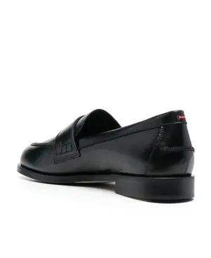 AeydĒ Oscar Penny-slot Leather Loafers - Black