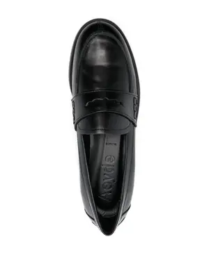 AeydĒ Oscar Penny-slot Leather Loafers - Black