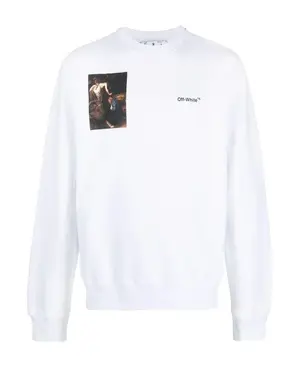Off-White Caravaggio Print Crewneck Sweatshirt - White