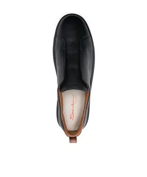 Santoni Leather Slip-on Sneakers
