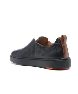 Santoni Leather Slip-on Sneakers