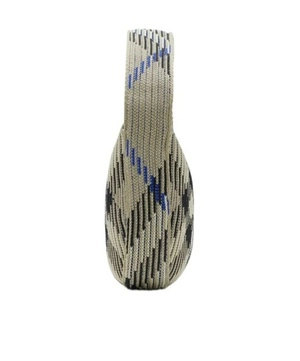 Burberry Checked Zipped Mini Knitted Shoulder Bag - Lichen Color