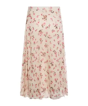 Isabel Marant Étoile Asymmetric Floral Print Midi Skirt - Beige