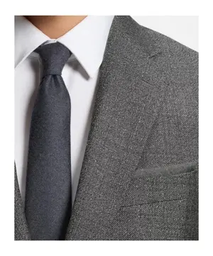 Hugo Boss Micro-patterned Slim-fit Jacket In Virgin Wool