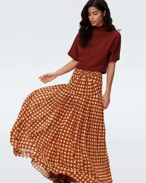Diane Von Furstenberg Graphic Print Maxi Skirt