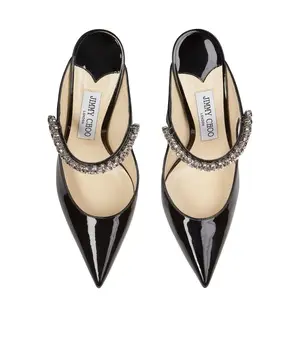 JIMMY CHOO Crystal-strap Pointed Mules